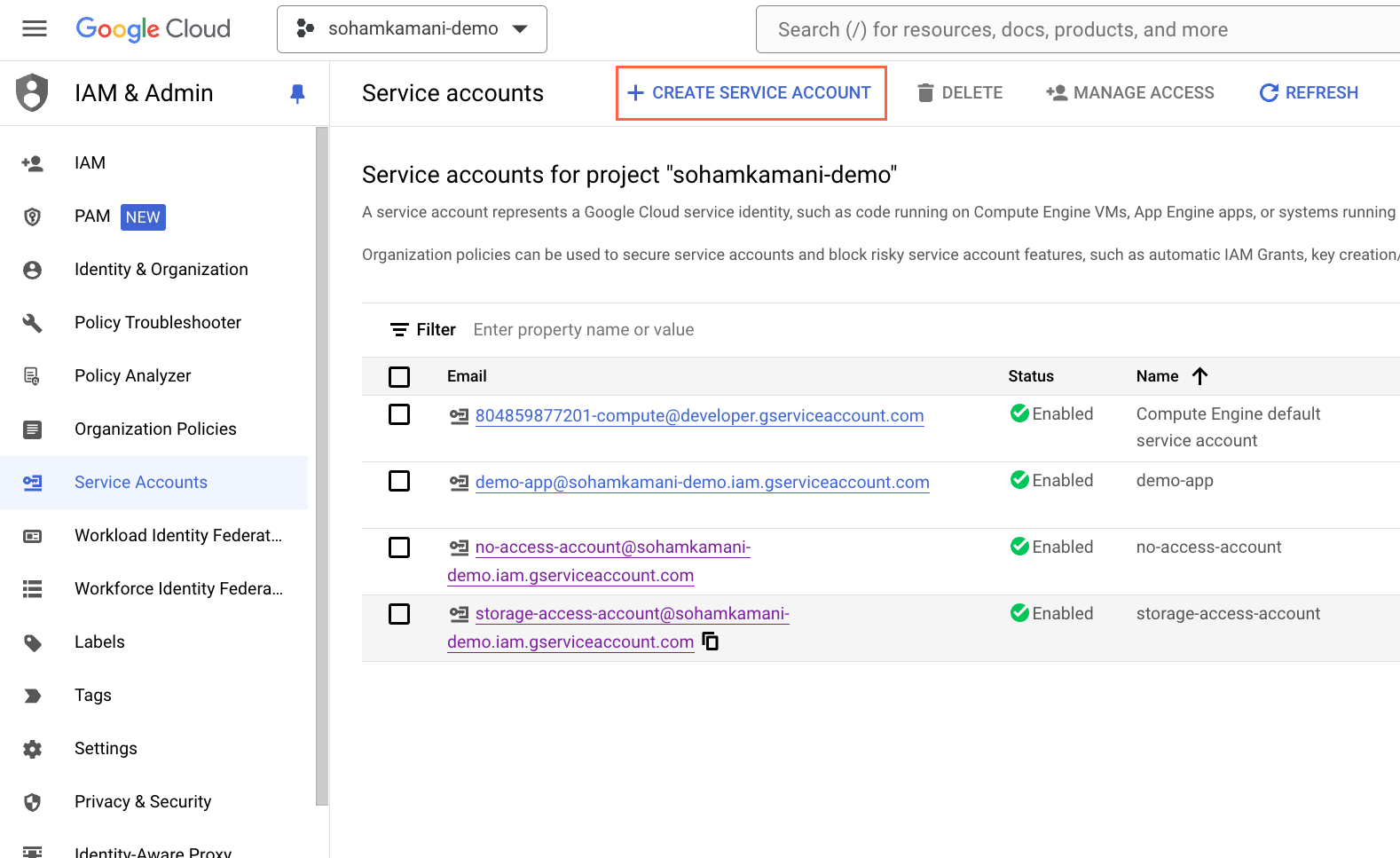 Authenticating Applications with Service Accounts in Google Cloud